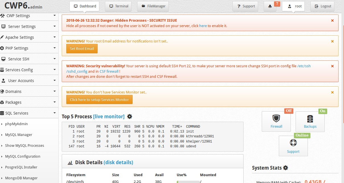How To Create A Database In CWP PhpMyAdmin