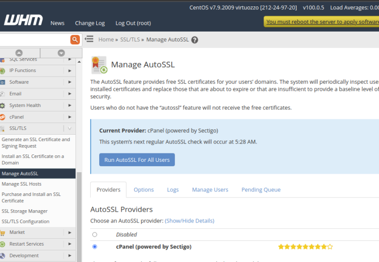How To Enable Autossl For All Users From Whm Panel